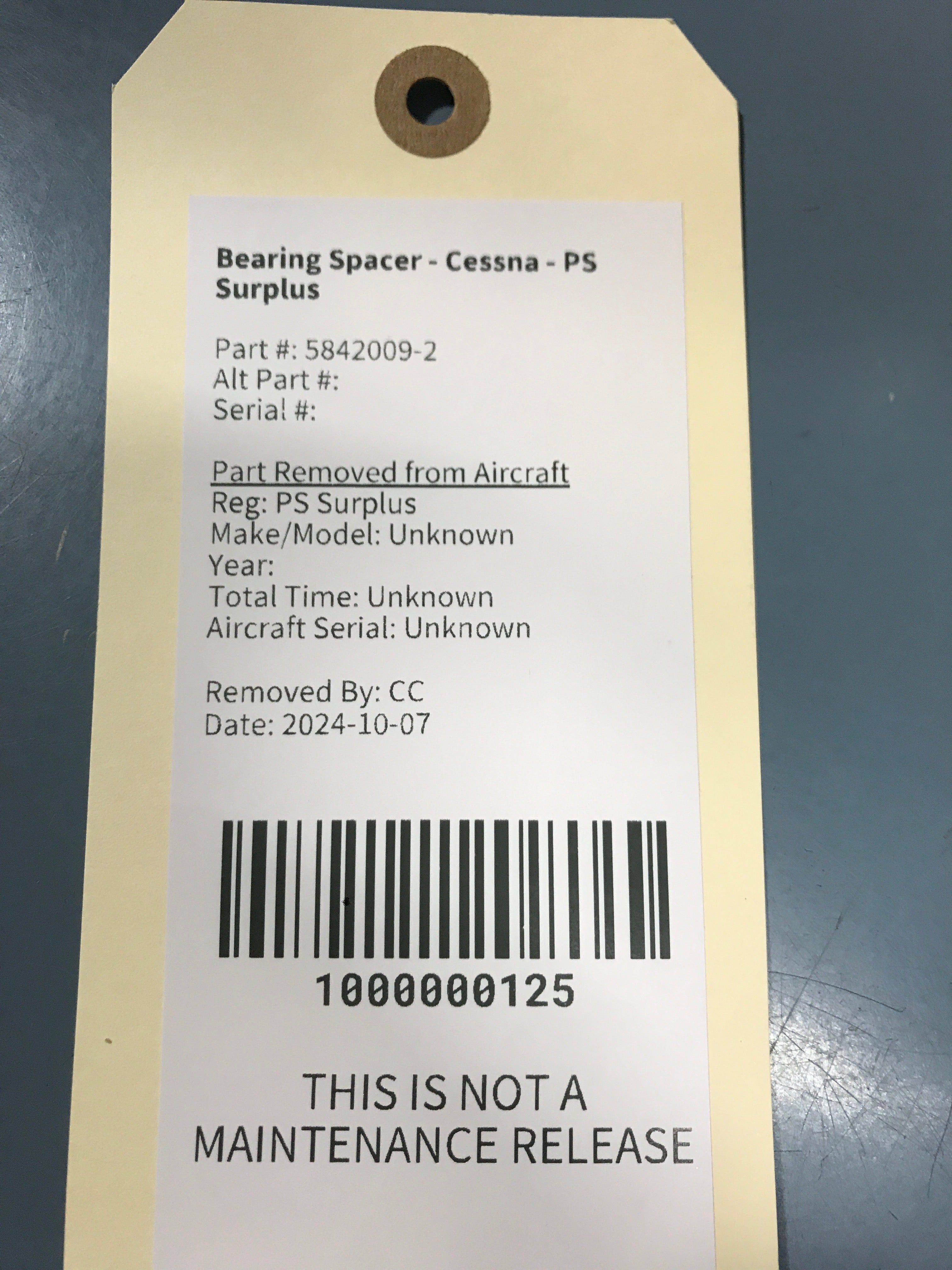 Bearing Spacer - Cessna - PS Surplus – Global Aircraft Industries