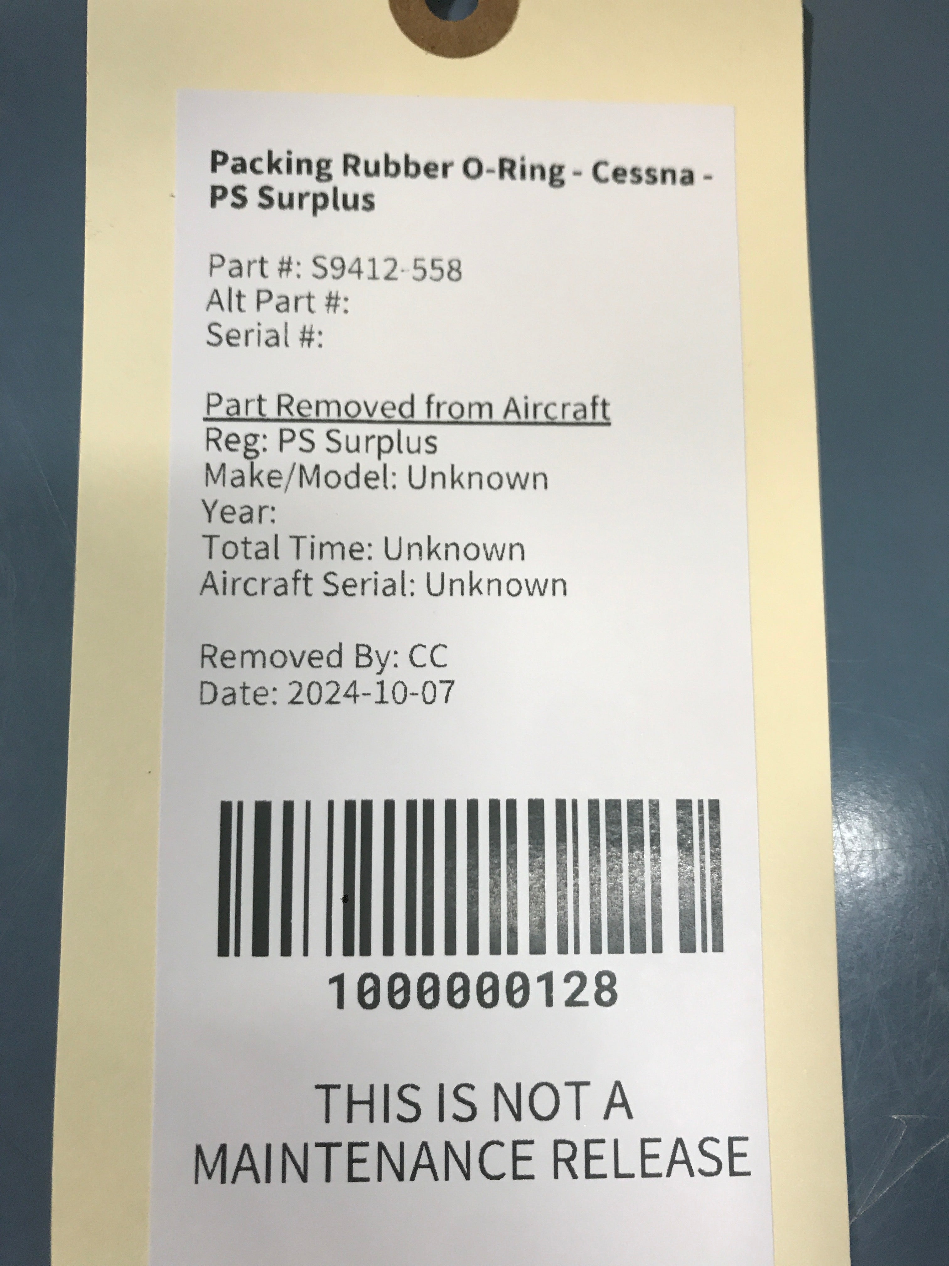 Packing Rubber O-Ring - Cessna - PS Surplus – Global Aircraft Industries