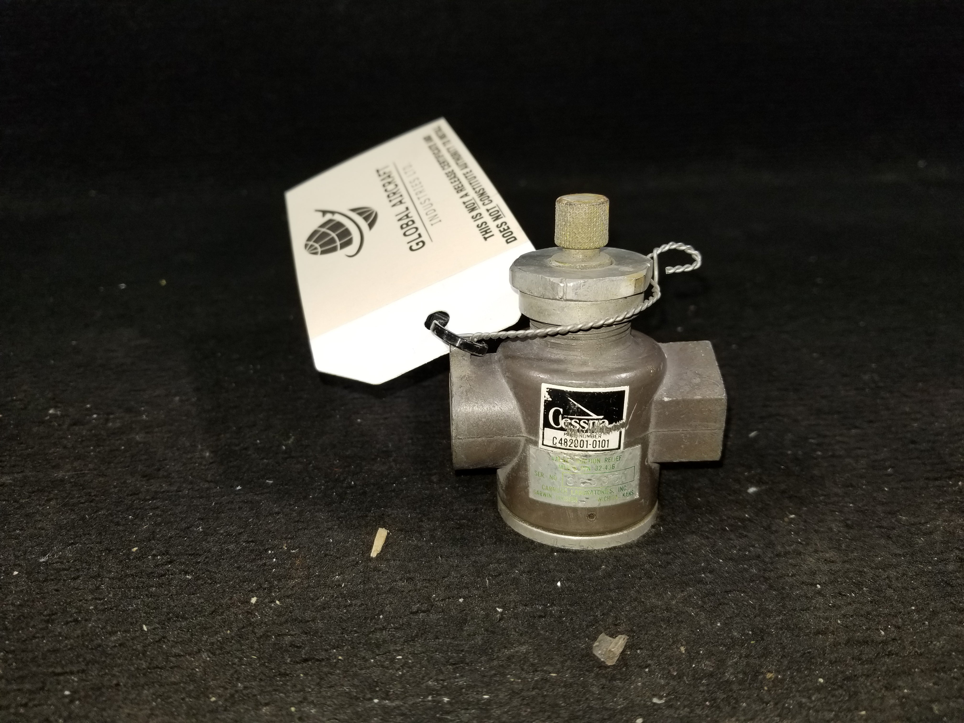Valve - Suction Relief - Autopilot - C-FCDQ – Global Aircraft Industries