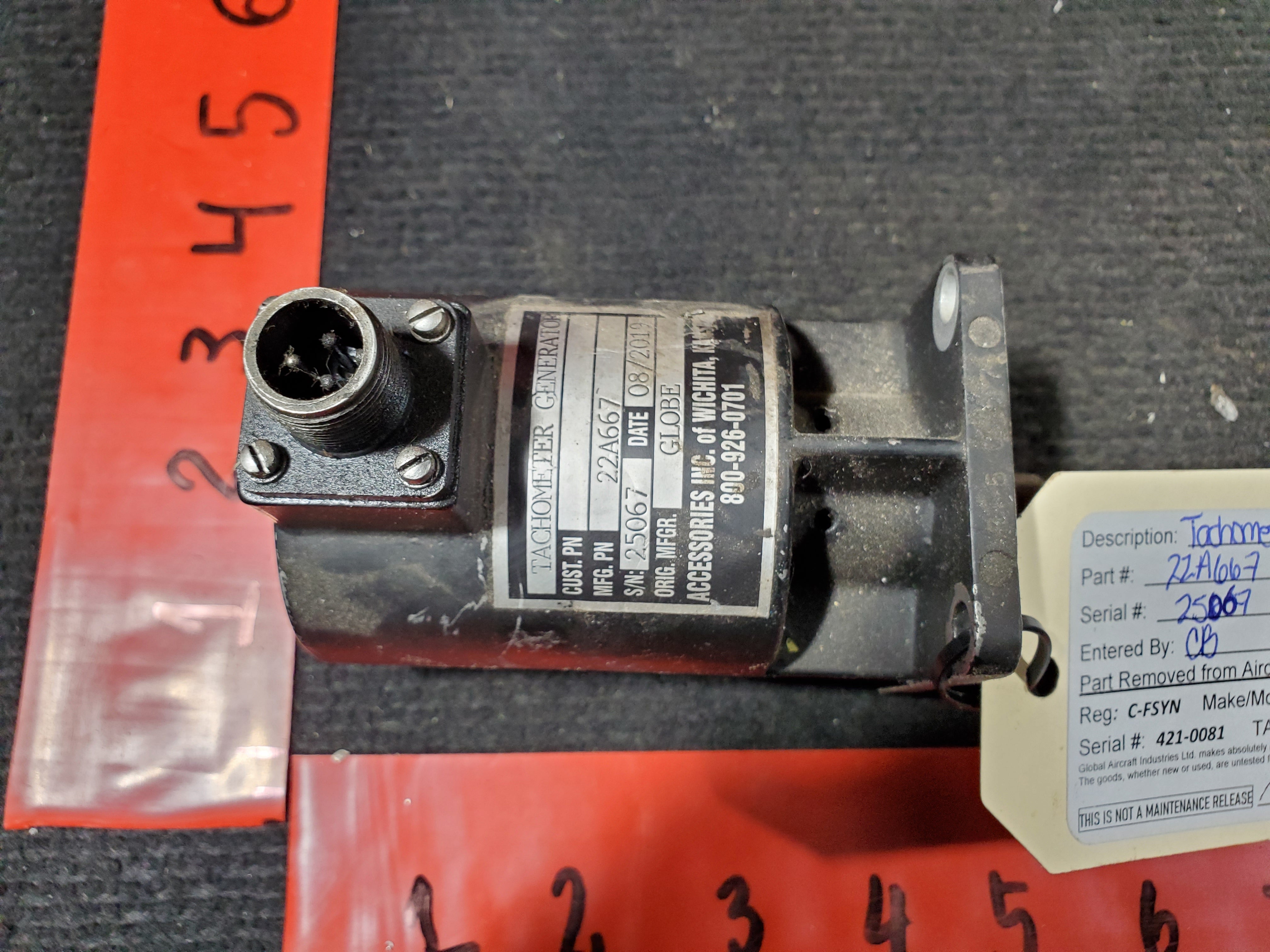 Tachometer Generator - Globe - C-FSYN – Global Aircraft Industries