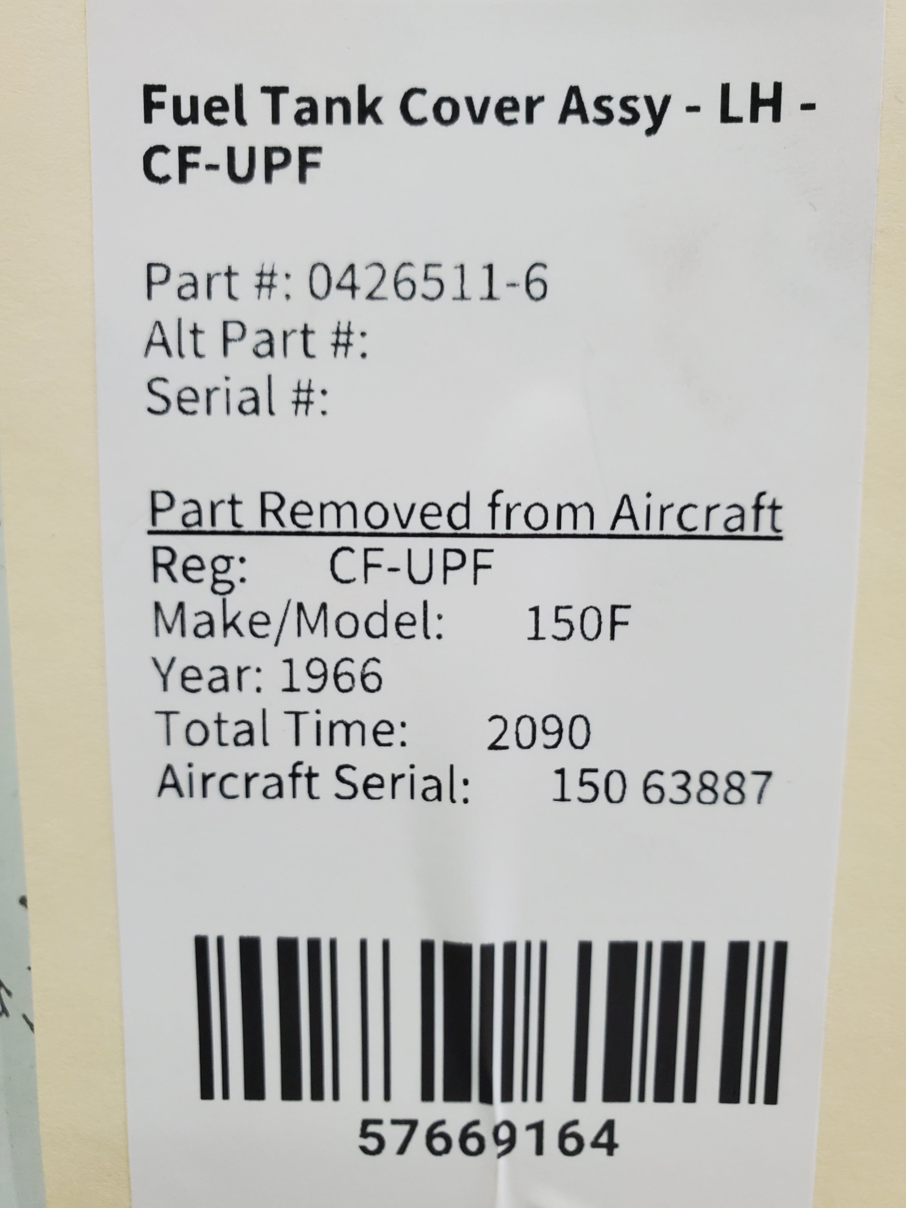 Fuel Tank Cover Assy - LH - CF-UPF – Global Aircraft Industries