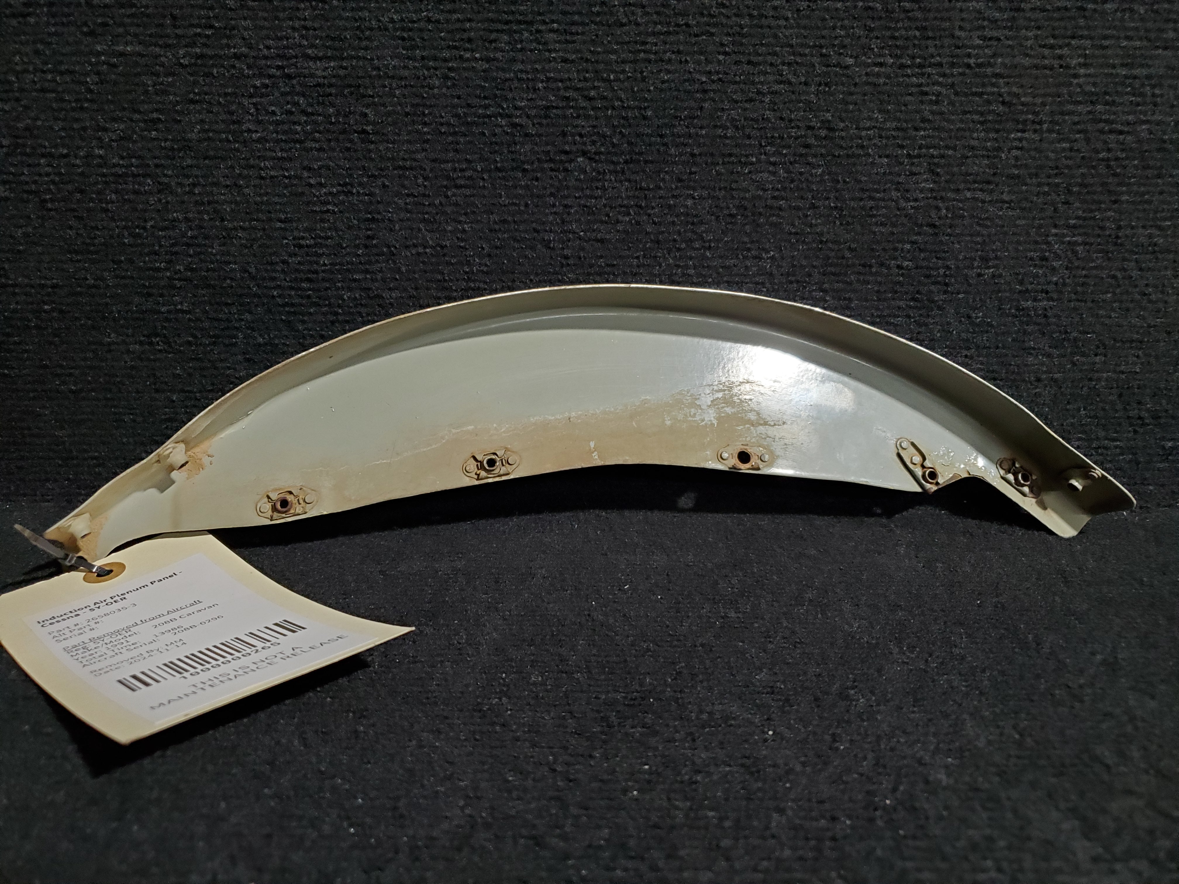 Induction Air Plenum Panel - Cessna - 5Y-OER – Global Aircraft Industries